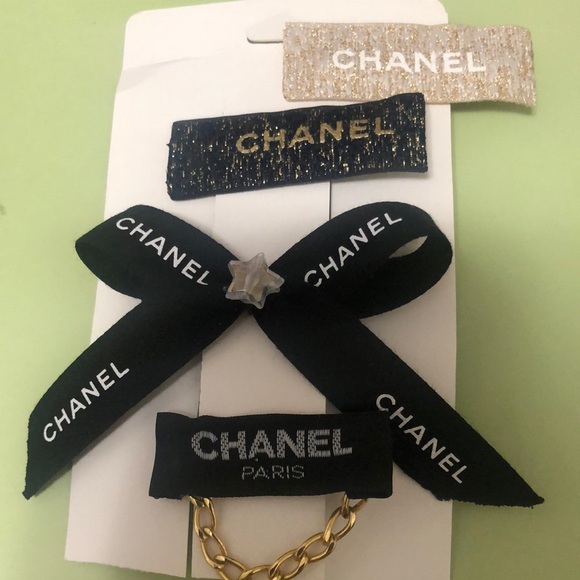 Handmade | Accessories | Chanel Hair Clip Set Handmade With Original ...